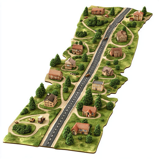 Realistic clipart of a road map, high resolution, isolated – IMAGELLA