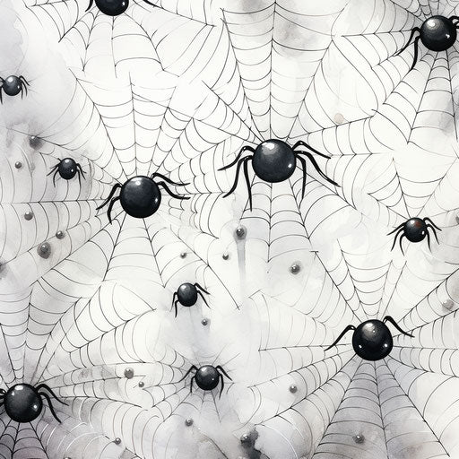 Spiders and spider webs in subtle ink wash style – IMAGELLA