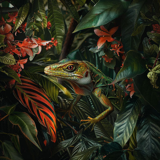 Chameleon blending into the tropical jungle – IMAGELLA