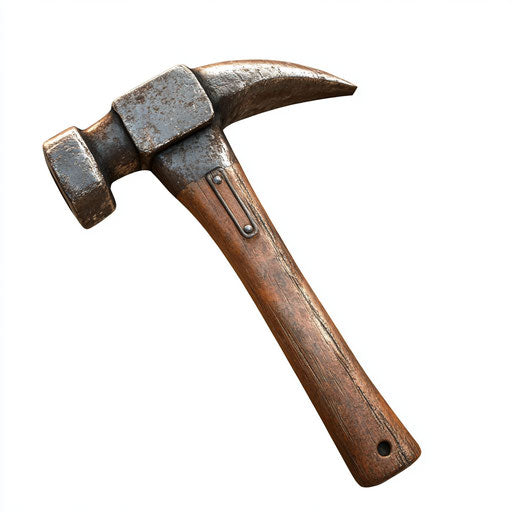 Realistic illustration of a claw hammer, high resolution, no background ...