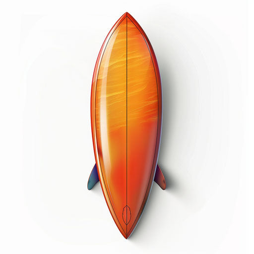 Realistic surfboard clipart with shadows and reflections – IMAGELLA
