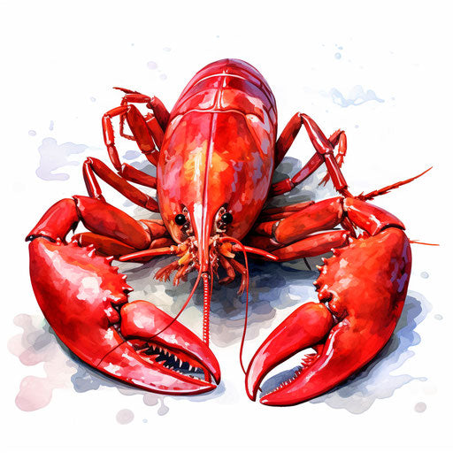 Crawfish in Oil painting style on white background – IMAGELLA