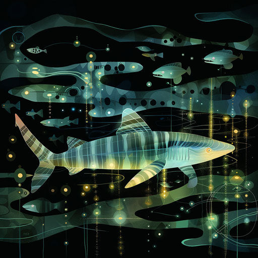 A zebra shark's journey through interconnected artistic vignettes ...