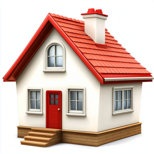 Realistic home icon, high resolution, no background, isolated – IMAGELLA