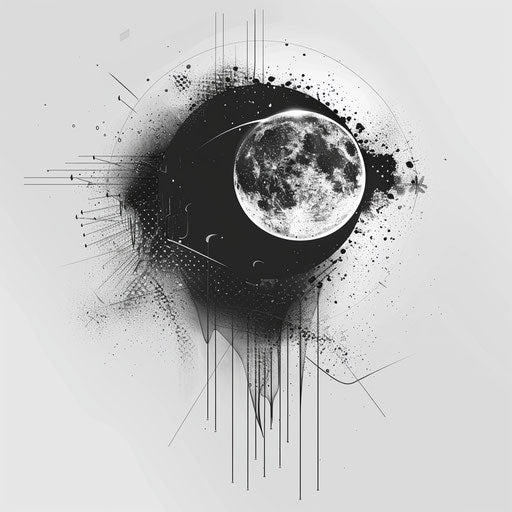 Contemporary tattoo sketch of abstract eclipse shapes – IMAGELLA