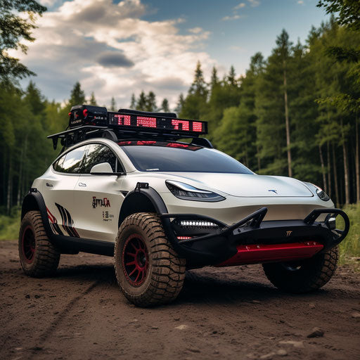 Tesla Model 3 rally version with off-road modifications – IMAGELLA