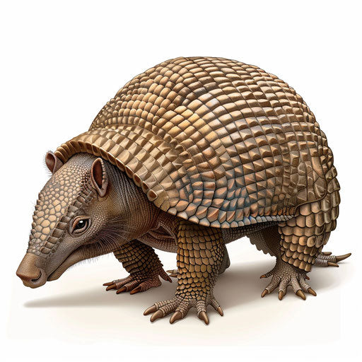 Realistic armadillo clipart on flat white background – IMAGELLA