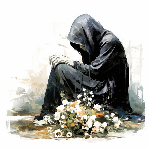 Impressionistic art of death on white background – IMAGELLA