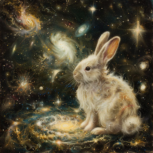 Celestial rabbit amidst stars and galaxies – IMAGELLA