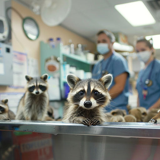 Raccoon vet in a busy animal hospital – IMAGELLA