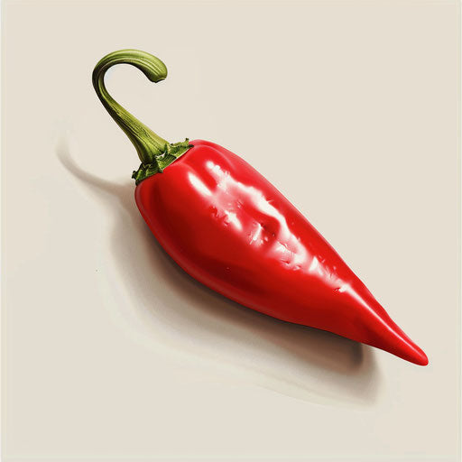 Realistic chili illustration on flat white background – IMAGELLA