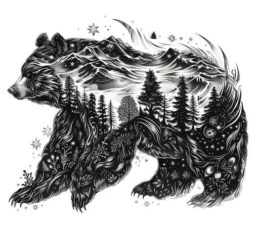 Bear Tattoo Blueprint Set – IMAGELLA