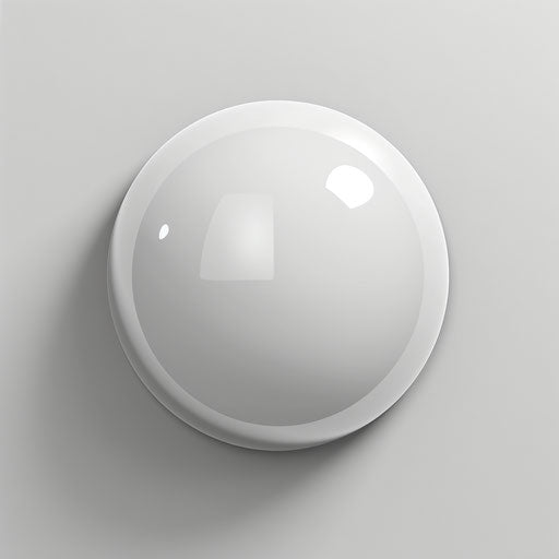 Realistic round clipart on flat white background, smooth gradients and ...