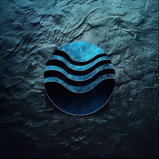 Modern logo in navy and cyan with a textured background – IMAGELLA