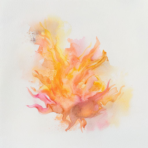 Watercolor painting of a delicate fire tattoo – IMAGELLA