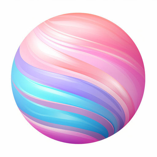 Ball clipart in Pastel Colors Art style, on white background – IMAGELLA