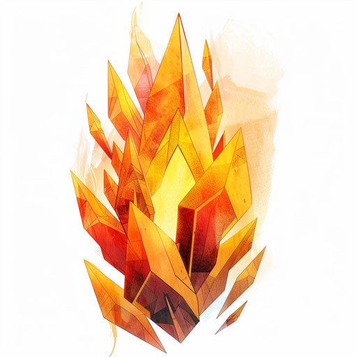 Modern geometric fire tattoo with stylized shapes – IMAGELLA