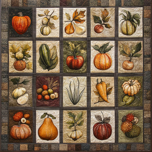 Patchwork quilt inspired by the fall harvest – IMAGELLA
