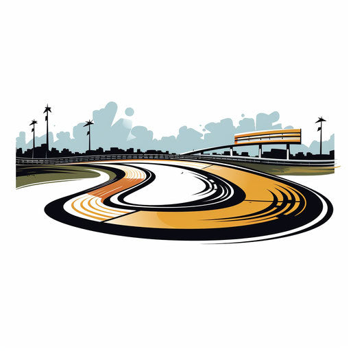 Minimalist style race track clipart on white background – IMAGELLA