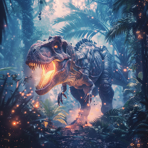 T-rex in a magical prehistoric setting – IMAGELLA