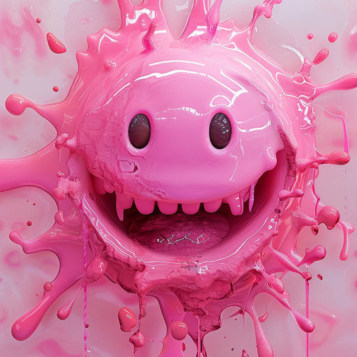 A smiling pink emotion in the middle of the page – IMAGELLA