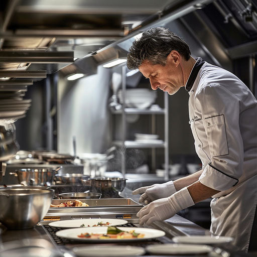 Professional chef managing upscale restaurant kitchen – IMAGELLA