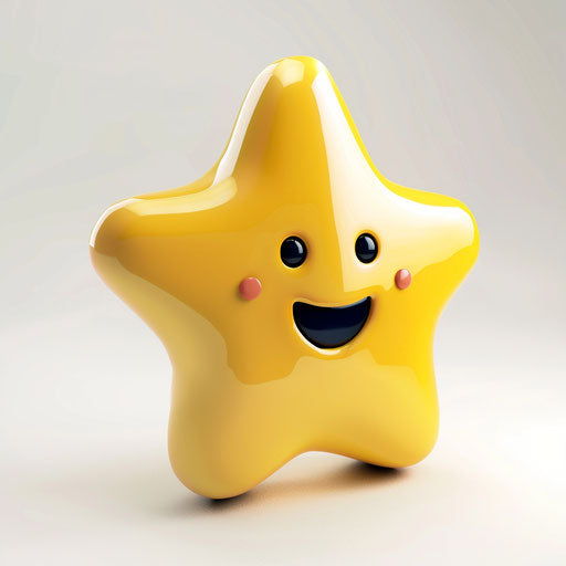 Happy smiley star icon isolated on white background – IMAGELLA