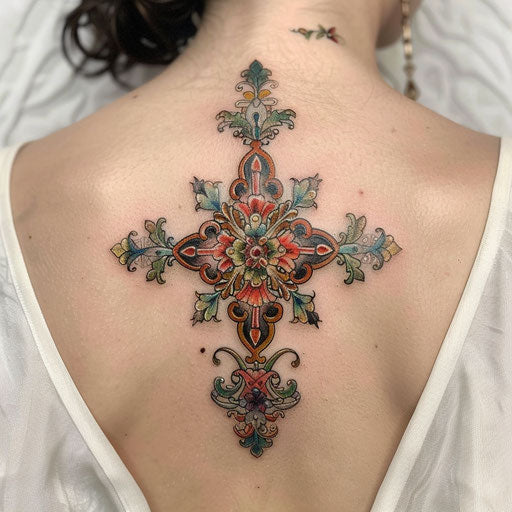 Strength cross tattoo in illuminated manuscript style – IMAGELLA