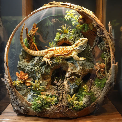 Bearded dragon habitat recreated in intricate terrarium – IMAGELLA