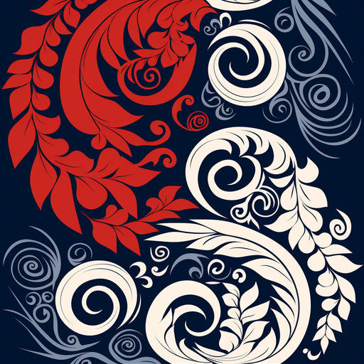 Maori tribal swirl pattern, realistic stylized style – IMAGELLA