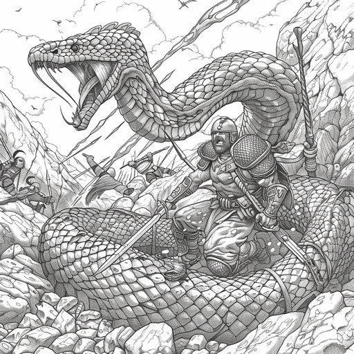 A heroic snake in an epic battle scene – IMAGELLA