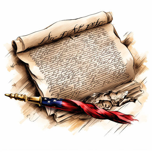 Clip of a constitution in Chiaroscuro Art style on white background ...