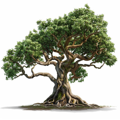 Realistic tree of life clipart with flat white background – IMAGELLA