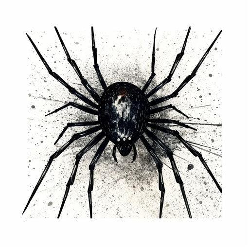 The black widow spider ink stamp, pointillist style – IMAGELLA