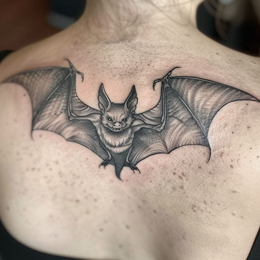 Classic vampire bat tattoo on white background – IMAGELLA