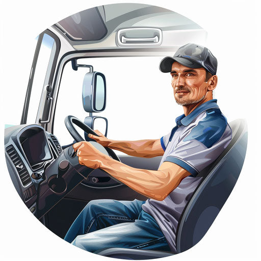 Realistic driver clipart on white background, detailed – IMAGELLA