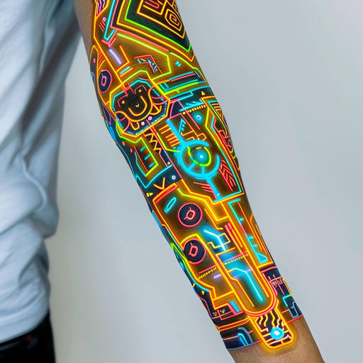 Traditional cyber tribal tattoo with a futuristic twist – IMAGELLA