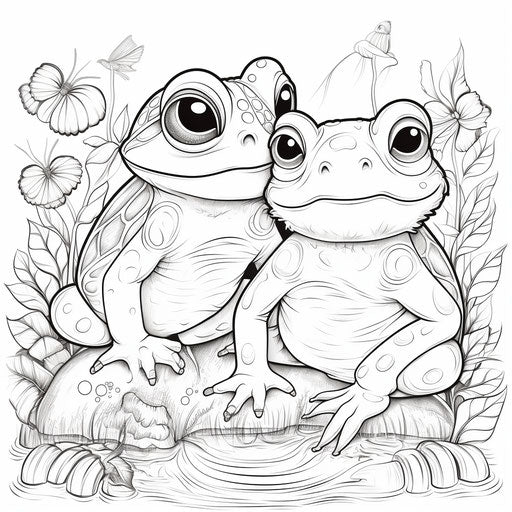 Teaching respect for frogs with colorable frog and turtle – IMAGELLA