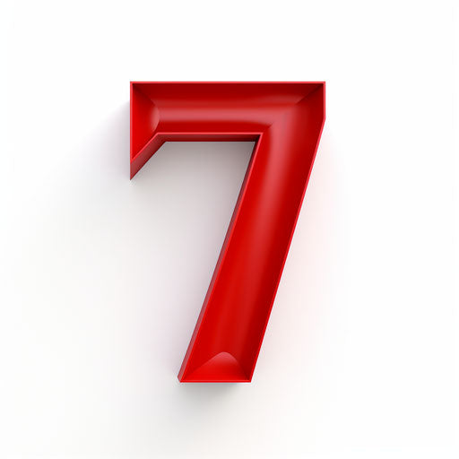 Minimalist style number 7 clipart on white background – IMAGELLA