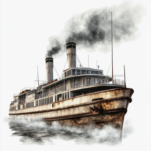 High-resolution photorealistic clipart of a steam engine – IMAGELLA