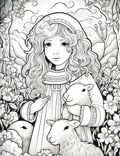 Easter coloring pages for kids, in the style of murals and wall ...