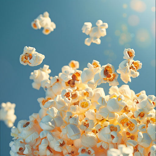 Popcorn illustration with a light blue background – IMAGELLA