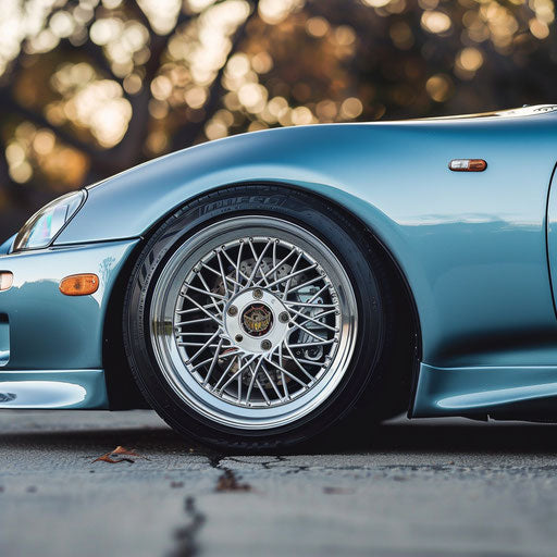 Classic Toyota Supra with classic wire-spoke wheels – IMAGELLA