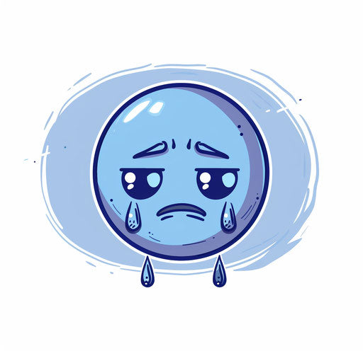 Blue crying emoji on white background – IMAGELLA