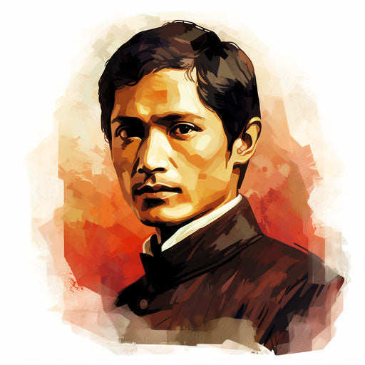 Illustration of Jose Rizal in the style of Chiaroscuro Art, on white ...