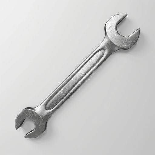 Realistic illustration of a wrench on flat white background – IMAGELLA
