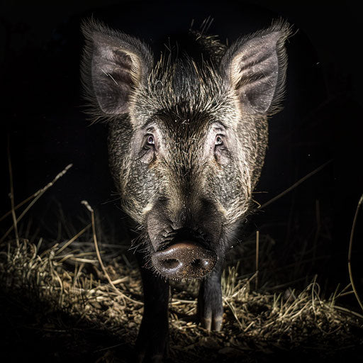 Wild boar under spotlight at night – IMAGELLA