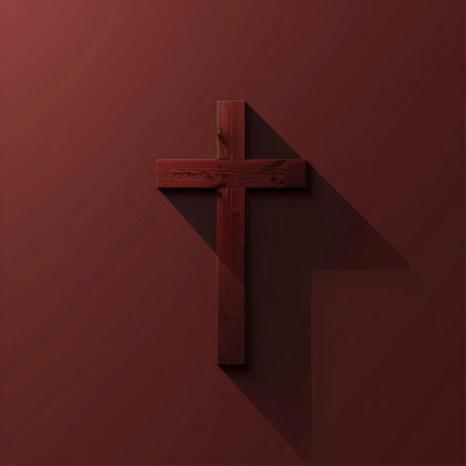 Flat background in deep maroon with realistic religious clip art – IMAGELLA
