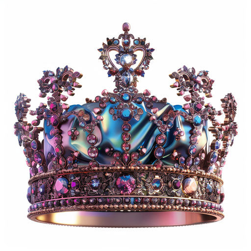 Realistic crown clipart on flat white background, vibrant colors – IMAGELLA