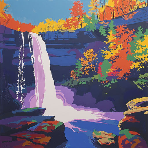 Cummins Falls, Tennessee, bold color palette – IMAGELLA